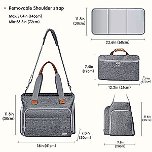 DERJUNSTAR Breast Pump Bag - Perfect Pump Bag for Working Moms,Compatible with Spectra S1, S2, Doubles as Lunch Bag, with10 Pcs Reusable Ice Packs,Dark Grey
