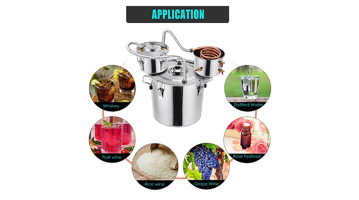 Slsy 5 Gallon Alcohol Still Water Distiller Kit for Home Brewing