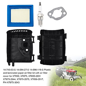 Windance 14-743-03-S 14-094-27-S 14-096-119-S Plastic and Composite Paper Air Filter Kit with Air Filter Cover, XT650 XT675 XT650-2031 XT675-2044 XT675-2075 XT650-2017 PH-XT675-3043 Air Cleaner Kit