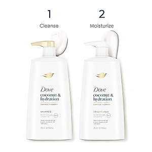 Dove Ultra Care Coconut & Hydration Conditioner for Dry Hair with Jojoba and Sweet Almond Oils, 25.4 oz