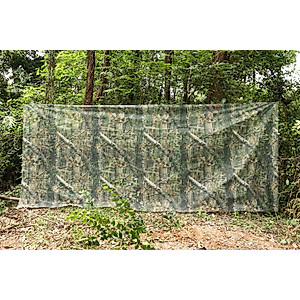 AUSCAMOTEK Mesh Camo Netting Camouflage Nets for Turkey Hunting Blinds Window Screen Camping Brown 5 ft x 12 ft (appro)