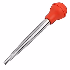 Vifemify Stainless Steel Turkey Tool Marinade Syringe Kitchen Seasoning Syringe Sauce Pump Hot and Heat Resistant Easy to Use