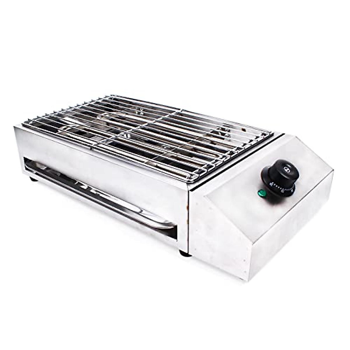 kitneed 110V 1800W Commercial Electric Grill, Steel Smokeless Smokeless Barbecue Grill, Portable Electric Grill Griddle with Grate & Oil Drip Tray for Courtyard Dinner, Outdoor, Party