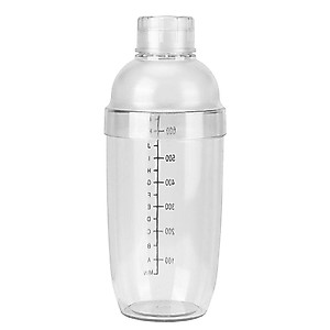 Fdit 24 oz Plastic Cocktail Shaker with Measurements Clear Drink Mixer Martini Shaker Kit Boston Shaker Professional Bartender Shakers Tool