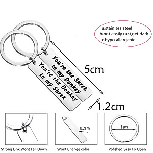 FOTAP You're Donkey to My Shrek Keychain Set Shrek Fans Gift (Shrek and Donkey)