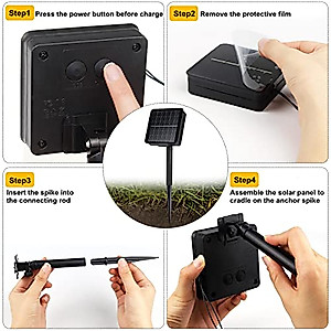 Solar String Light, 2 Pack Solar Fairy Lights Solar Christmas Lights Solar Powered Lights with 8 Working Modes, 66FT 200 LED Decorative Lights for Garden, Patio, Christmas Tree, Party Warm White