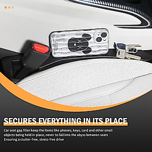 VAWIT Car Seat Gap Filler, Universal Fit Car SUV Truck Gap Between Seat and Console Stop Cellphone Wallet Keys Coins from Dropping (Black, Pack of 2)