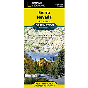 Sierra Nevada Map (National Geographic Destination Map)