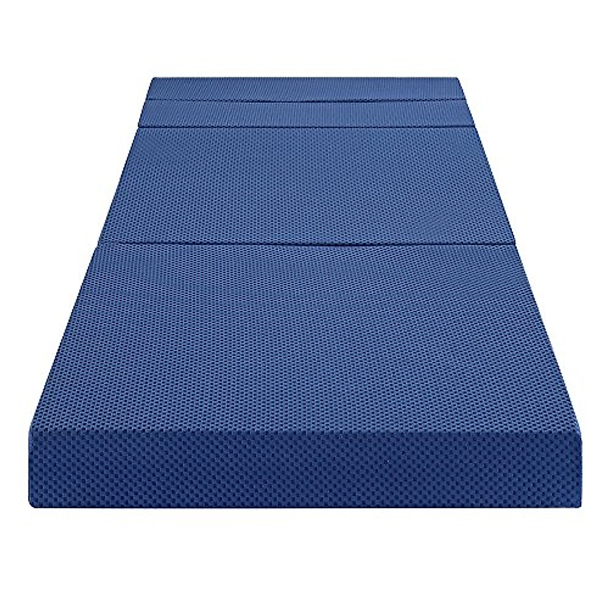 Sleeplace 4 Inch Multi-Foldable I-Gel infused Memory Foam Topper， Blue, Twin XL size