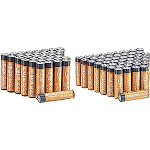 AmazonBasics Alkaline Battery Combo Pack | AA 48-Pack, AAA 36-Pack (May Ship Separately)