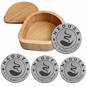 NEOUZA Coffee Round Paper Filter Container Shower Screen Holder for Espresso Machine Portafilter Moka Pot AeroPress, White Ash