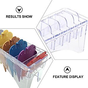 EXCEART Guide Comb Storage Box Hair Clipper Storage Box Limit Comb Organizer Guide Comb Storage Case Hair Tools Supplies Organizer for Barbershop