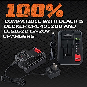 Masione 3.8Ah 20V Repalcement for Black and Decker 20V Lithium Battery LBXR20 LBXR2020-OPE Compatible with Black and Decker 20V Battery Cordless Tools and Outdoor Equipment (2-Pack)