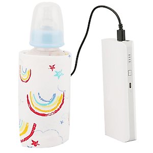 Portable Bottle Keep Warm, USB Travel Milk Heat Keeper, Baby Bottle Keep Warmer for Car Tavel, Storage Cover Insulation Thermostat(Red, 12)