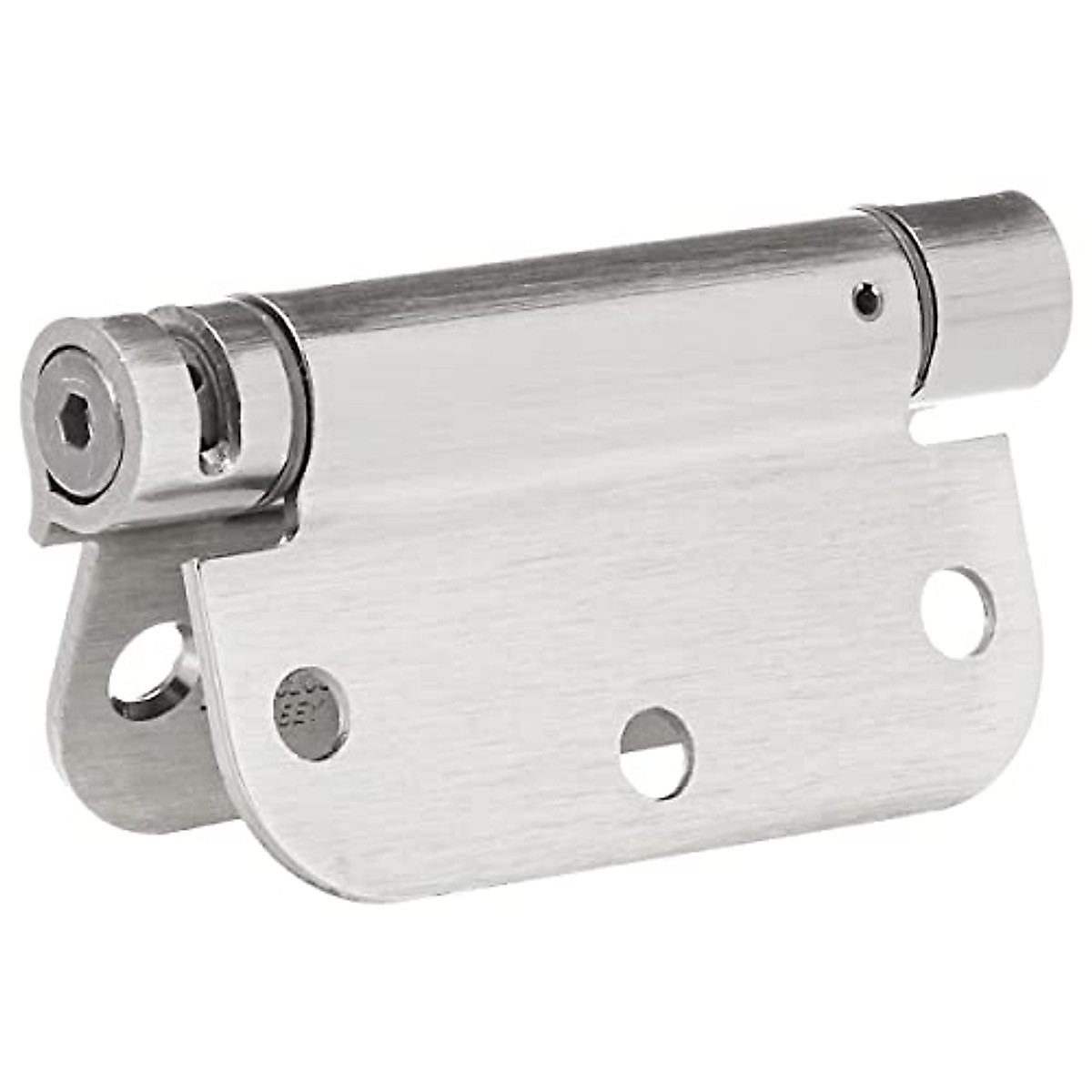 Amazon Basics Self-Closing Door Hinge, 3.5 Inch x 3.5 Inch, 1 Piece, Satin Nickel