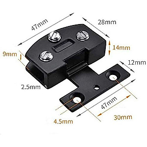 90 Degree Glass Door Hinge Cabinet Display Cabinet Wine Cabinet Clip Hinge Black (5-8 mm) (1 Pair (=2 Pieces))