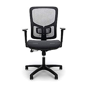OFM Essentials Collection Mesh Seat Ergonomic Office Chair with Lumbar Support, in Black