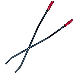 40" Fireplace Tongs Safely Move Firewood Grabber Tool Rustproof With Rubber Handle for Fire Pits Comfort Enjoy Bonfire and Campfire