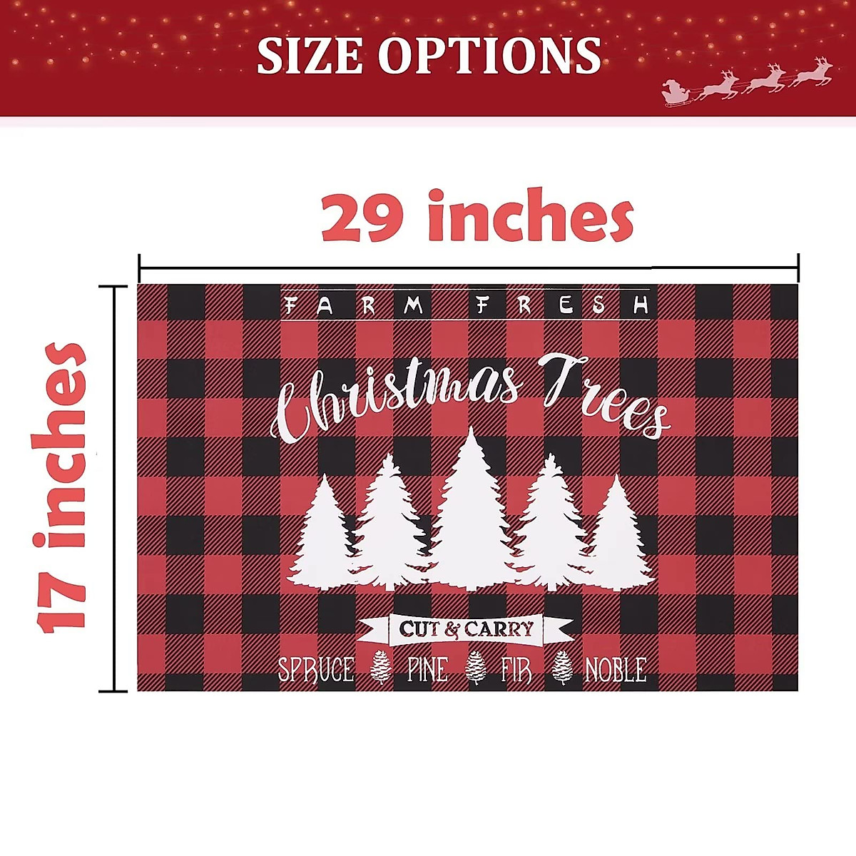 GlowSol Christmas Bath Mat, 16x24 Xmas Diatom Mud Bathroom Rugs Absorbent Floor Mat Quick-Drying Christmas Decorative Doormat Entryway Door Mat Throw Rug Christmas Kitchen Laundry Small Area Rug Deer