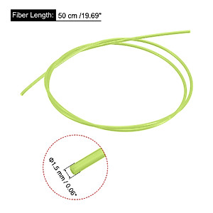 MECCANIXITY Fiber Optic Rods PMMA 1.5mmx50cm for Sight Filament Green