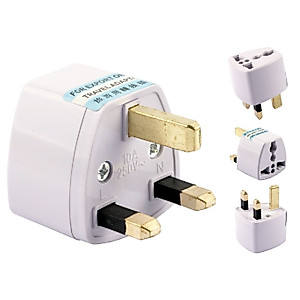 ANRANK UN6688AK 2 Packs Universal EU/USA/AU to UK GB England AC Power Plug Adapter Travel Converter