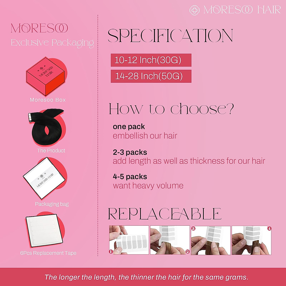 Moresoo Tape in Human Hair Extensions Blonde Highlighted Tape in Extensions Real Hair Invisible Hair Extensions Ash Blonde Mix with Bleach Blonde Hair Extensions Tape in 16 Inch #P18/613 20pcs 50g