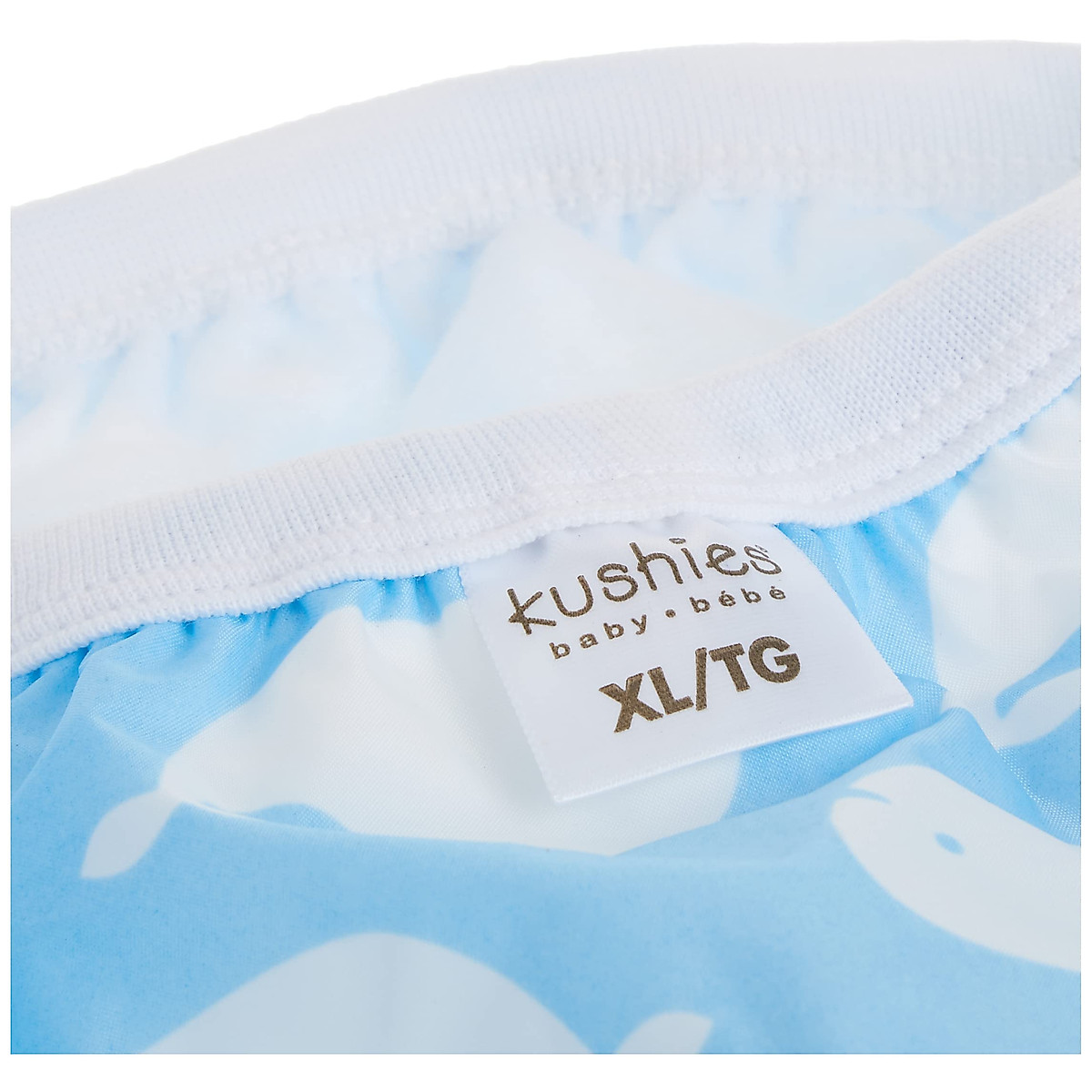 Kushies Baby Waterproof Training Pant, Blue, 38-44 Pounds, Whales, X-Large
