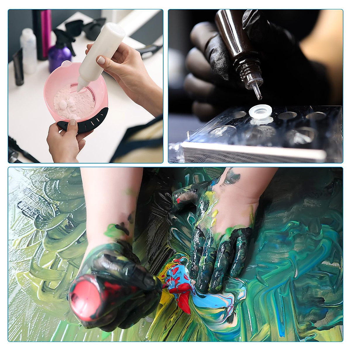 PATIKIL Twist Bottle Caps, 24Pcs 24/410 Squeeze Bottle Cap Replacement Caps for Glue Dispensing Bottles Dispensing Caps Paint Bottles, White