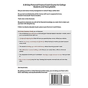 It's Not Common Cent$: A 30-Day Personal Finance Crash Course for College Students and Young Adults. How to Manage Money, Save Money Fast, Pay off Debt and Invest in the Stock Market.