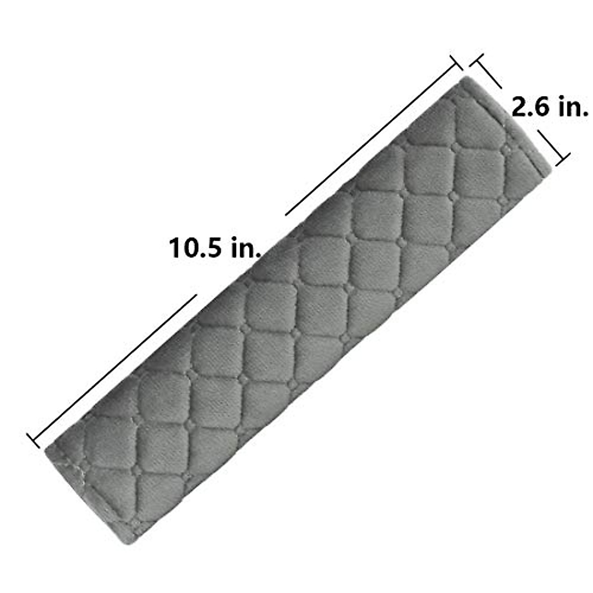 MIRKOO Car Seat Belt Cover Pad, 4-Pack Soft Car Safety Seat Belt Strap Shoulder Pad for Adults and Children, Suitable for Car Seat Belt, Backpack, Shoulder Bag, Laptop Computer Bag(4-Gray)