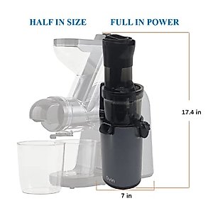 Cold Press Juicer, Qvin Slow Masticating Juicer Machines with Big Wide Chute, Nutrient Electric juicer machines Vegetable And Fruit, slow Juicer Machine BPA-Free, Easy to Clean，extractor de jugos y vegetales