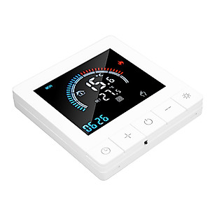 Floor Heating Thermostat, Programmable Home Heating Controller AC 90-240V High Accuracy Touch Control for Hotel (16A Electric Heating with WiFi (Included 3 Meter)