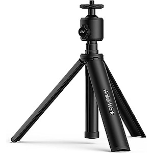AnkerWork Mini Tripod, Camera Tripod, Tripod Stand for Webcam, Small Flexible Tripod