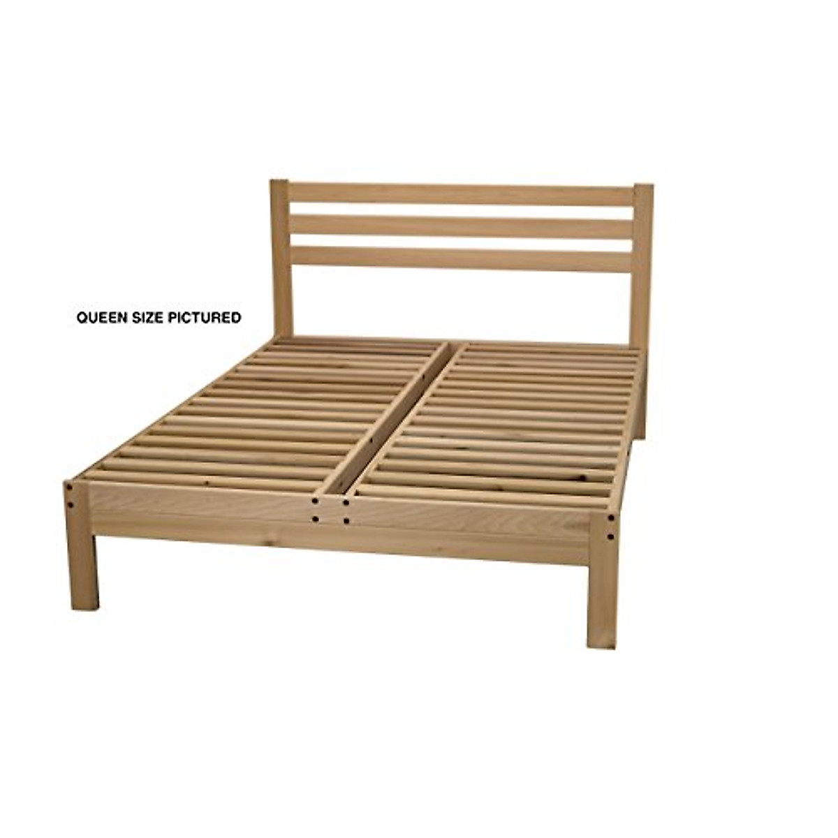KD Frames Lexington Platform Bed, Queen, Unfinished