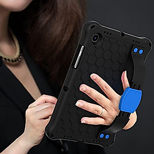 Tablet Case Cover Tablet Case Compatible with Samsung Galaxy Tab A8 10.5Inch (2021) X200/X205, Shockproof Protective Rugged Case with Pencil Holder/Shoulder Strap,Soft Portable Handle Case Full Protec