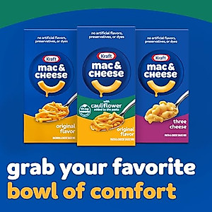 Kraft Original Macaroni & Cheese Dinner with Cauliflower Added to the Pasta (5.5 oz Box)