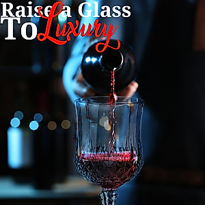 Fun Express Bulk Clear Plastic Patterned Wine Glasses, 48 Pieces, Wedding, Reception, Grand Event Party Supplies