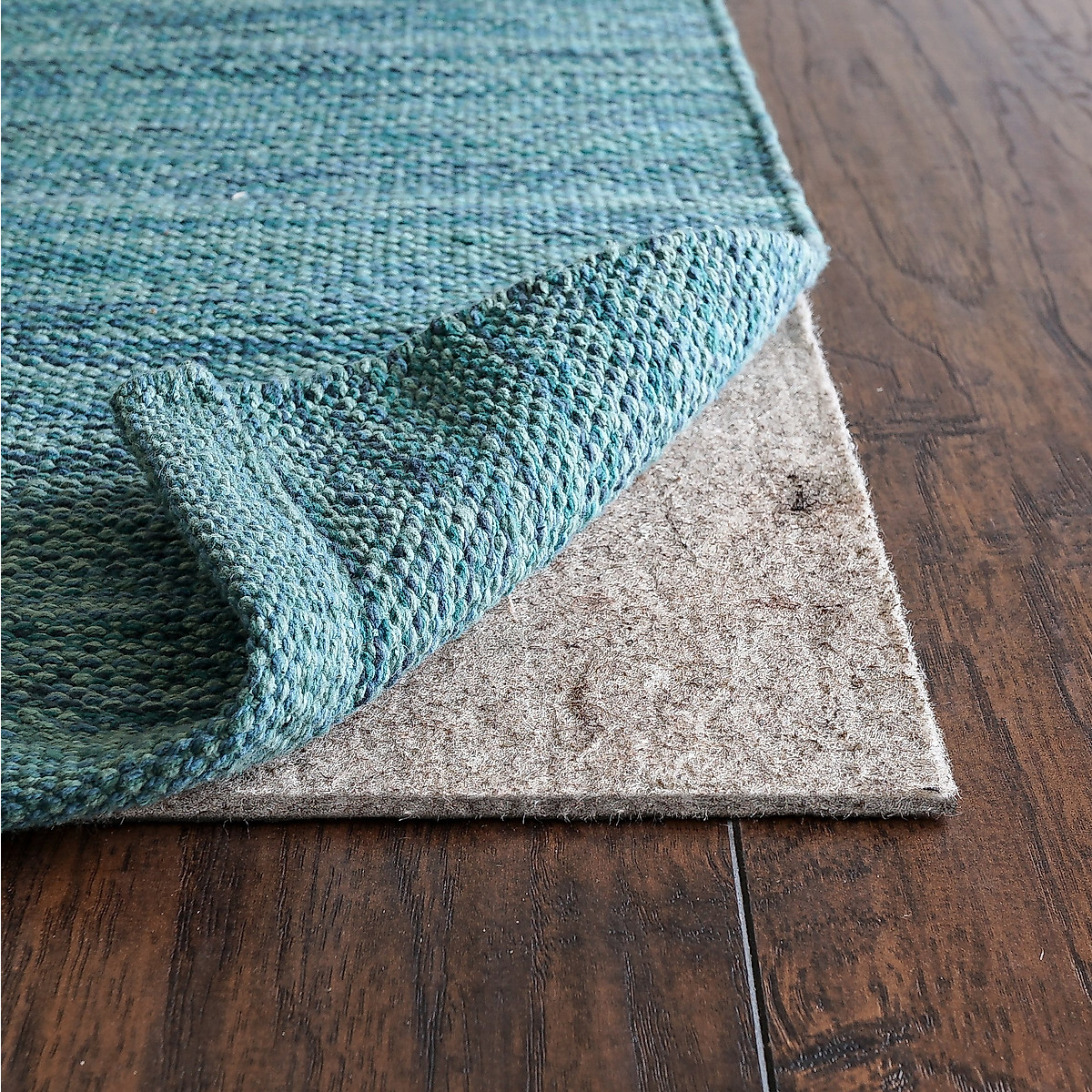 RUGPADUSA - Basics - 5'x8' - 1/8" Thick - Felt + Rubber - Non-Slip Rug Pad - Cushioning Felt for Modest Comfort - Safe for All Floors and Finishes