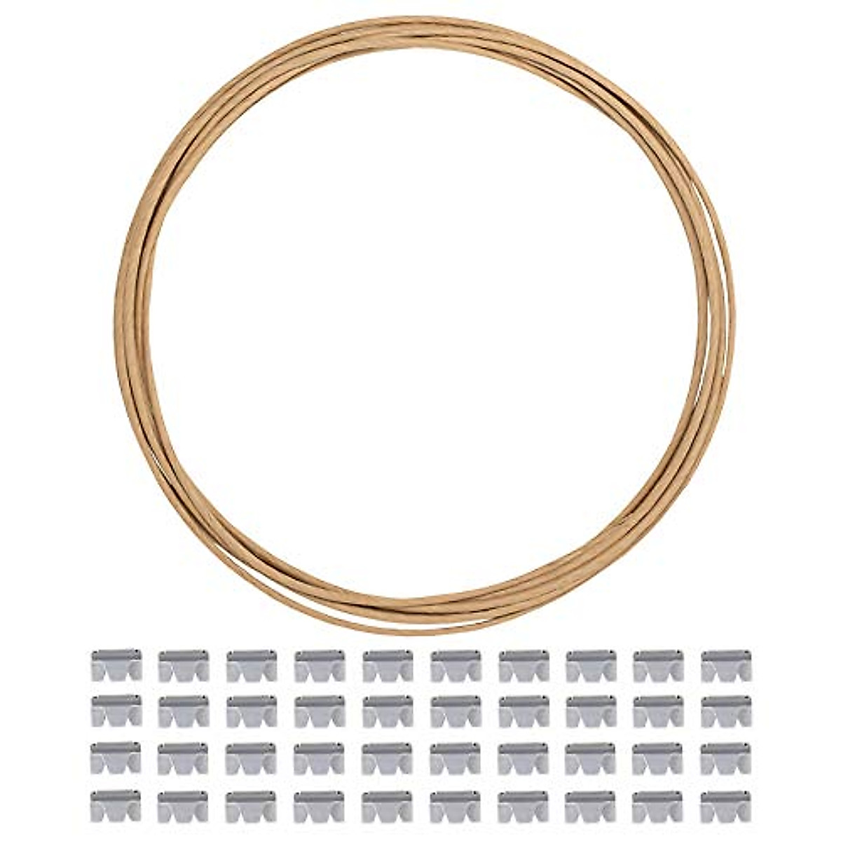 House2Home Upholstery Stay Wire for Sofa Furniture Springs, 20ft with 40 Clips, 16 Gauge, Includes Instructions