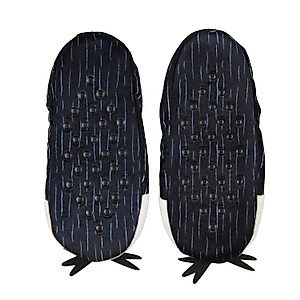 Bioworld The Nightmare Before Christmas Slippers Jack Skellington Character Slipper Socks with No-Slip Sole For Women Men (Large)