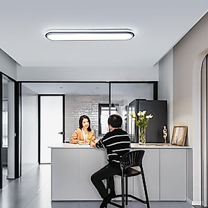 Naroume Modern LED Ceiling Light,32.7" Flush Mount Ceiling Lamp,70W Dimmable Metal Ceiling Chandelier Lighting Fixture for Living Room Bedroom Dining Room Office Hallway Aisle