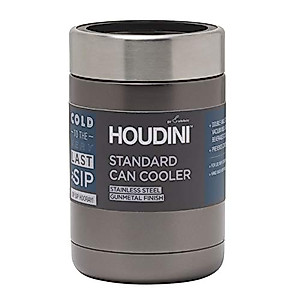 Houdini Can Cooler, Fits 12 Ounce, Gunmetal
