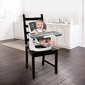 Ingenuity Infant-to-Toddler SmartClean ChairMate High Chair Booster Seat - Slate , 22.25x21.25x24 Inch (Pack of 1)