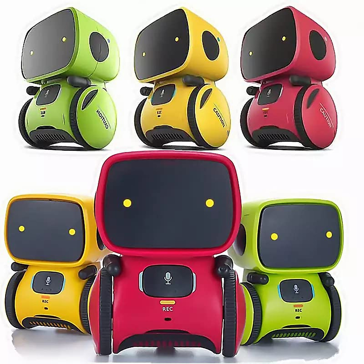 BOPTU Robot Toy, Singing Dancing Kids Smart Robot with Speech Recognition (Red)