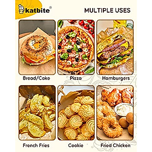 Katbite 15in x 242ft, 300 Sq.Ft Unbleached Parchment Paper Roll for Baking, Parchment Baking Paper with Serrated Cutter, Non-stick Longer Parchment Roll for Cooking, Air Fryer, Steaming, Bread