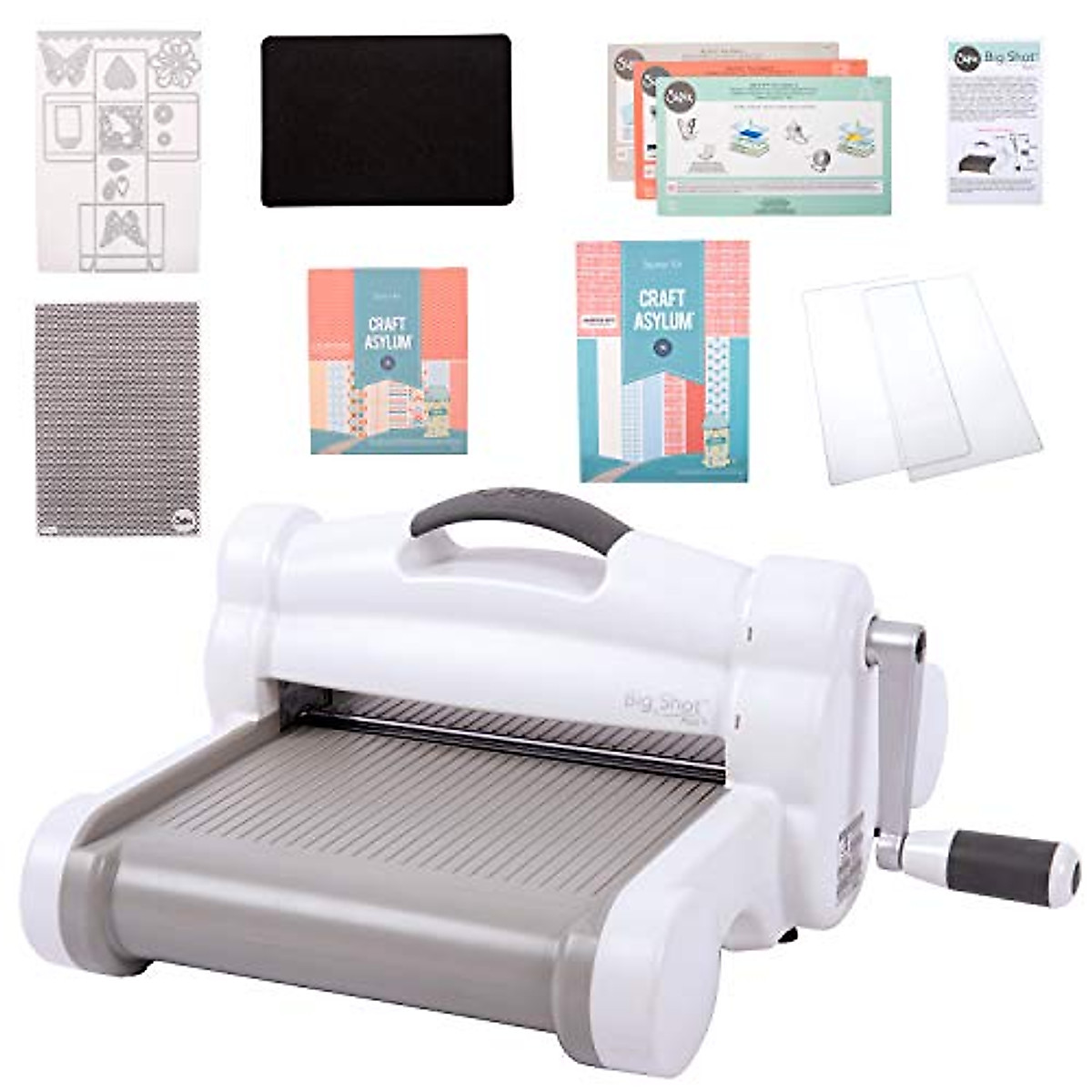 Sizzix Big Shot Plus Starter Kit 660341 Manual Die Cutting & Embossing Machine for Arts & Crafts, Scrapbooking & Cardmaking, 9” Opening