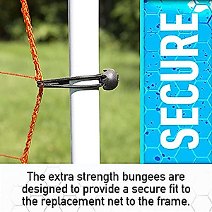 Franklin Sports Replacement Soccer Rebounder/Goal Bungee Set - 10 Pieces , White , 3.5mm x 5.5"