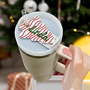 Christmas Tree Tumbler Name Tag, Customized Tumbler Name Tags, Christmas Tumbler Name Plate, Personalized Name ID Tags for 30oz 40oz Tumblers, Quencher Tumbler Name Plate