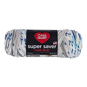 RED HEART Super Saver Yarn, Fair Isle-Calm