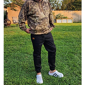 JMIERR Men's Casual Joggers Pants - Cotton Drawstring Chinos Cargo Pants Hiking Outdoor Twill Track Jogging Yoga Sweatpants Jogger Pants with Pockets for Men Slim Fit, US 32(S), A Black